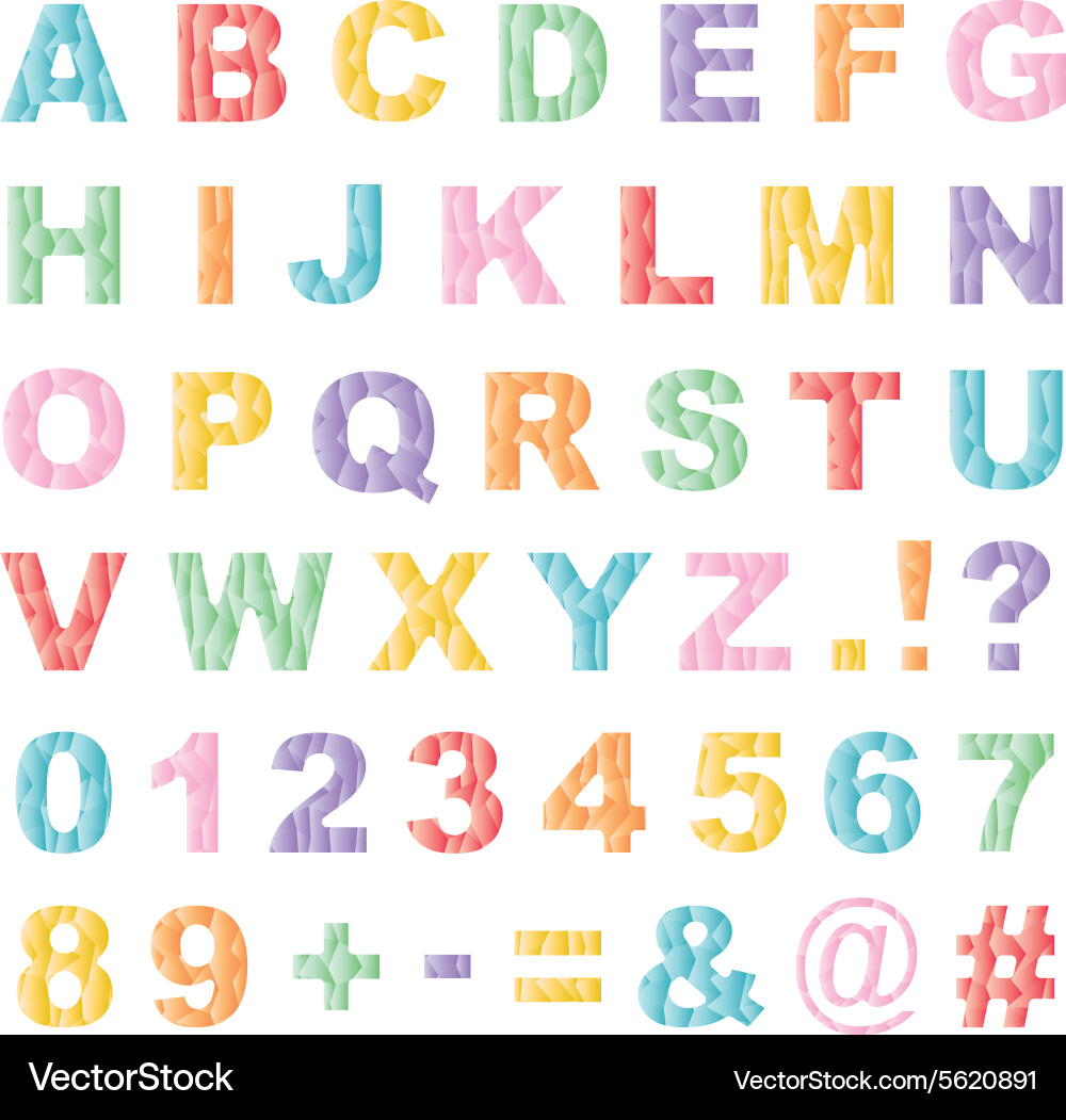 Alphabet icons Royalty Free Vector Image - VectorStock