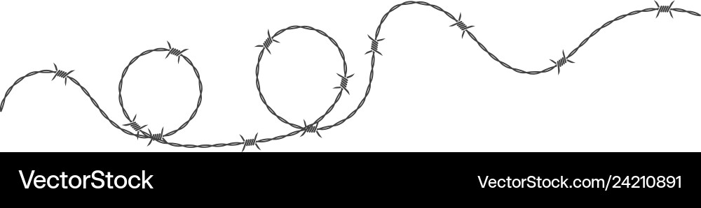 Barbed wire Royalty Free Vector Image - VectorStock