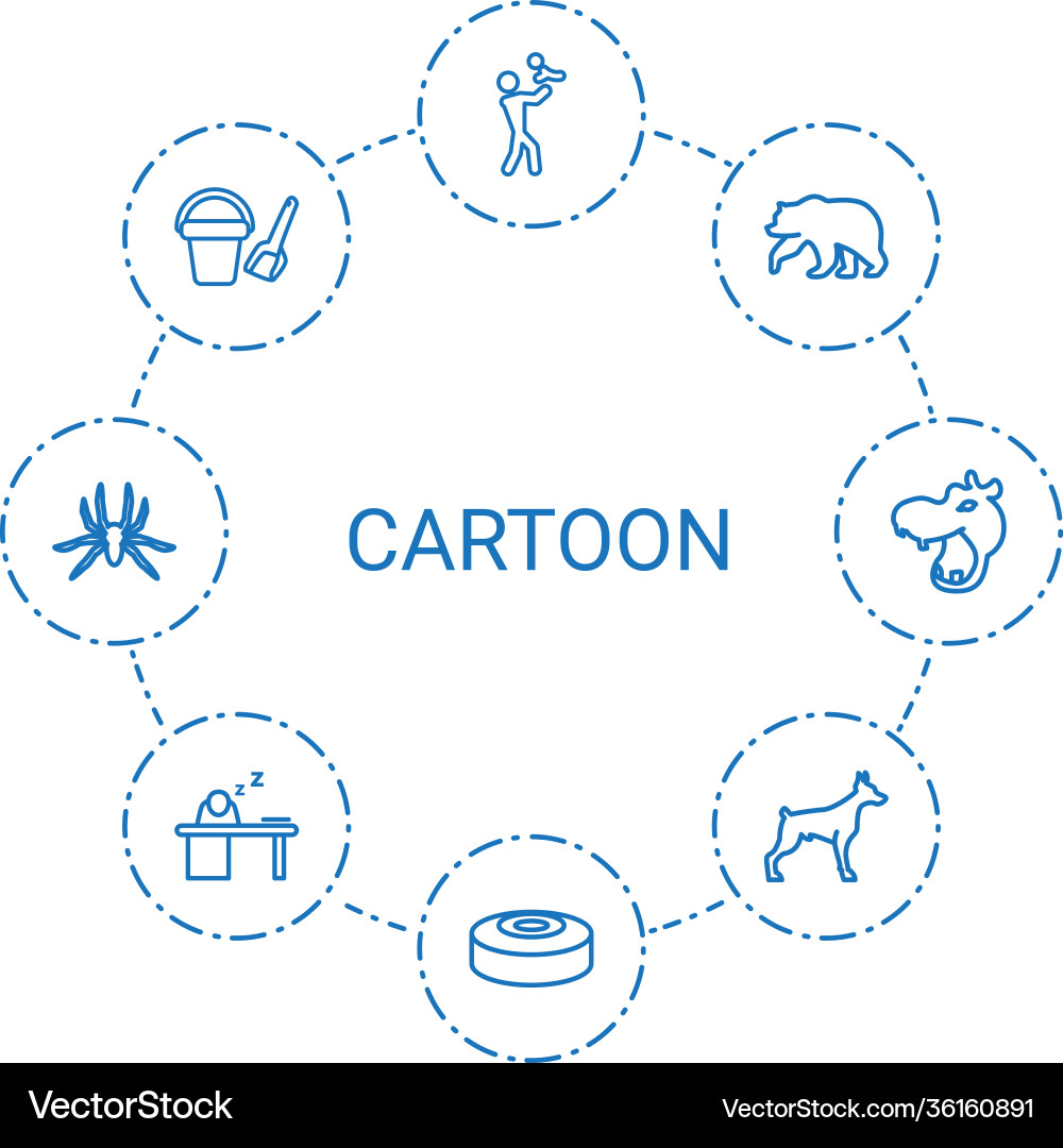 Cartoon icons Royalty Free Vector Image - VectorStock