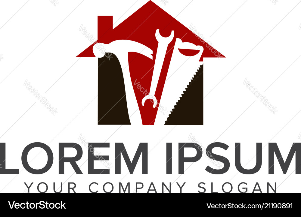 Construction tool logo design concept template Vector Image