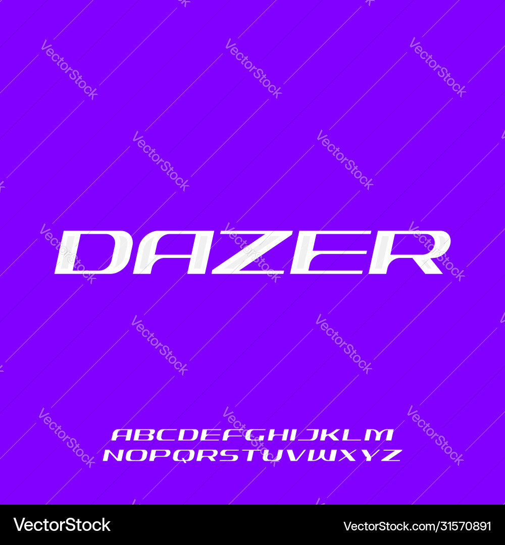 Daze futuristic font technology typeset Royalty Free Vector