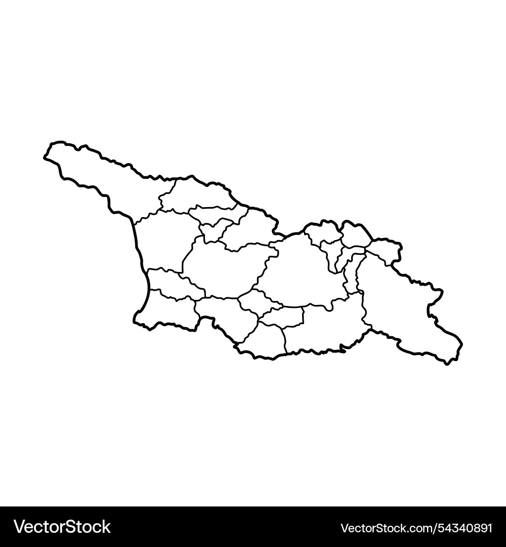 Doodle map of georgia sketch Royalty Free Vector Image