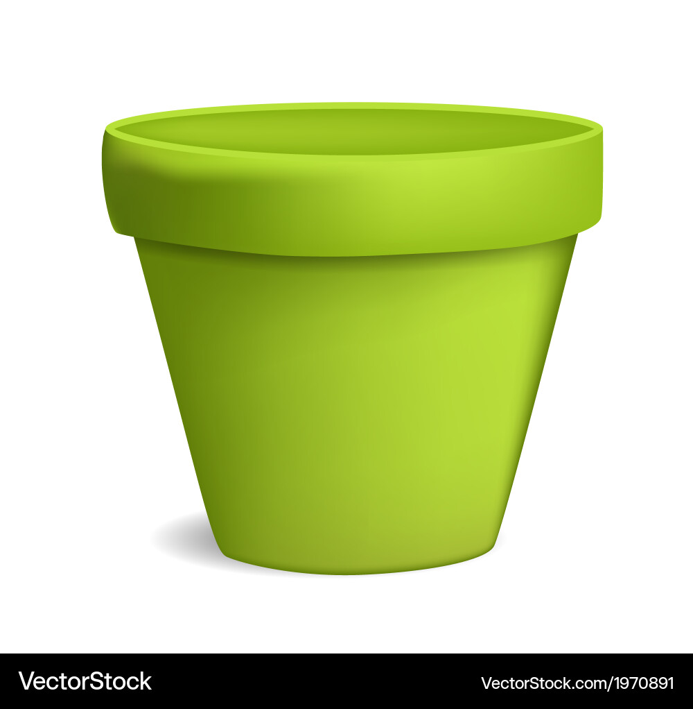 Empty flowerpot Royalty Free Vector Image - VectorStock