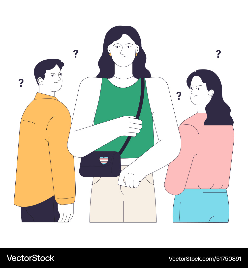 Gender transition negative side upset person Vector Image