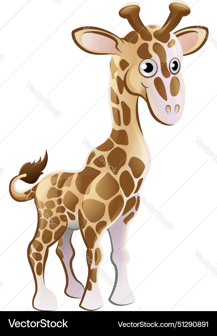 Giraffe animal cartoon character Royalty Free Vector Image