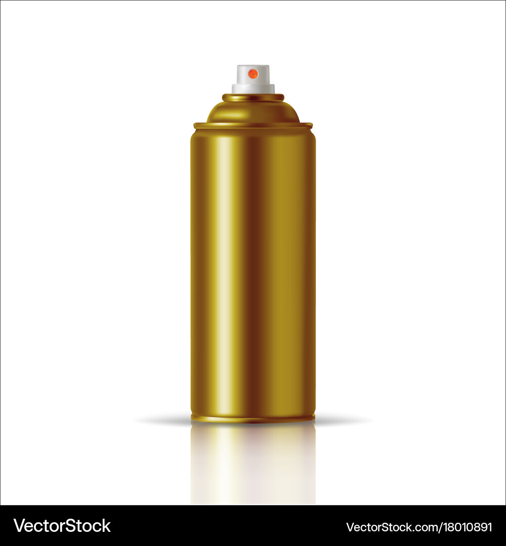 Golden Aerosol Spray Can Royalty Free Vector Image