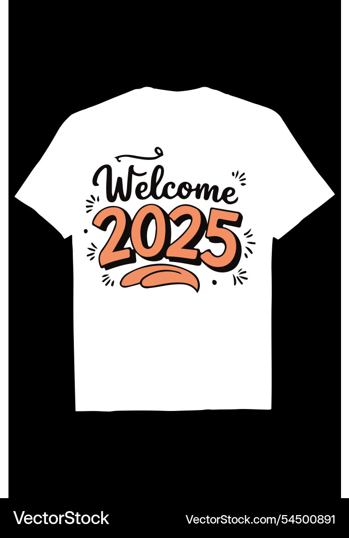 Hand-drawn text designs for 2025 Royalty Free Vector Image