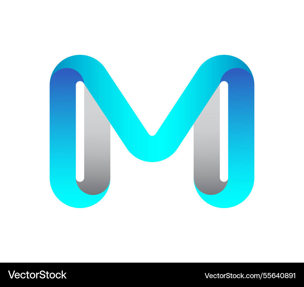 Modern letter m logo Royalty Free Vector Image