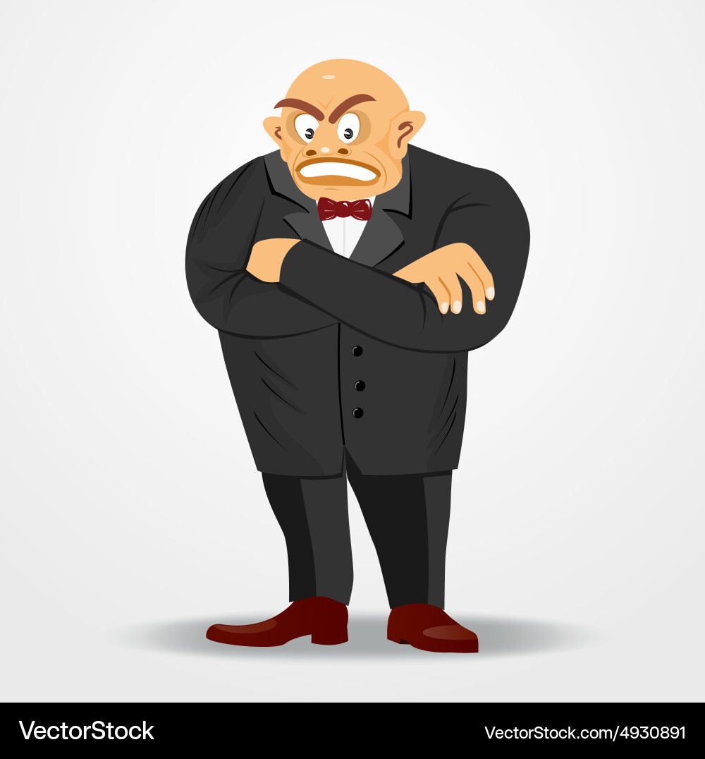 Stern Mafia Boss Royalty Free Vector Image - VectorStock