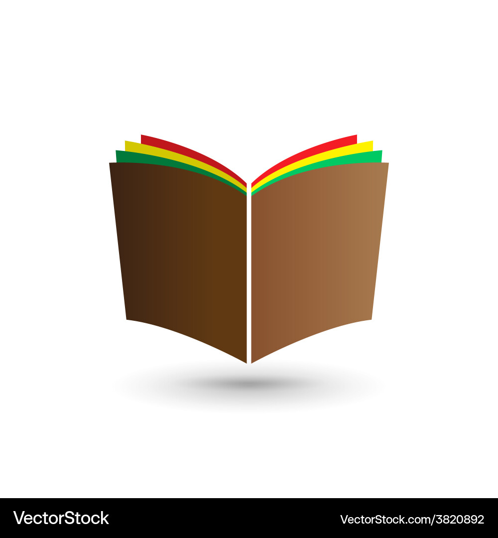 Colorful Open Book Royalty Free Vector Image - VectorStock