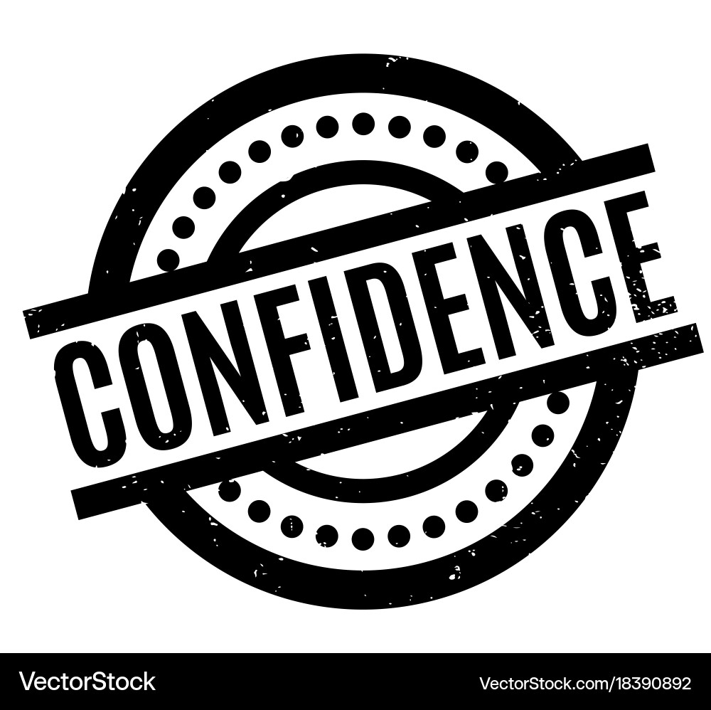Confidence rubber stamp Royalty Free Vector Image