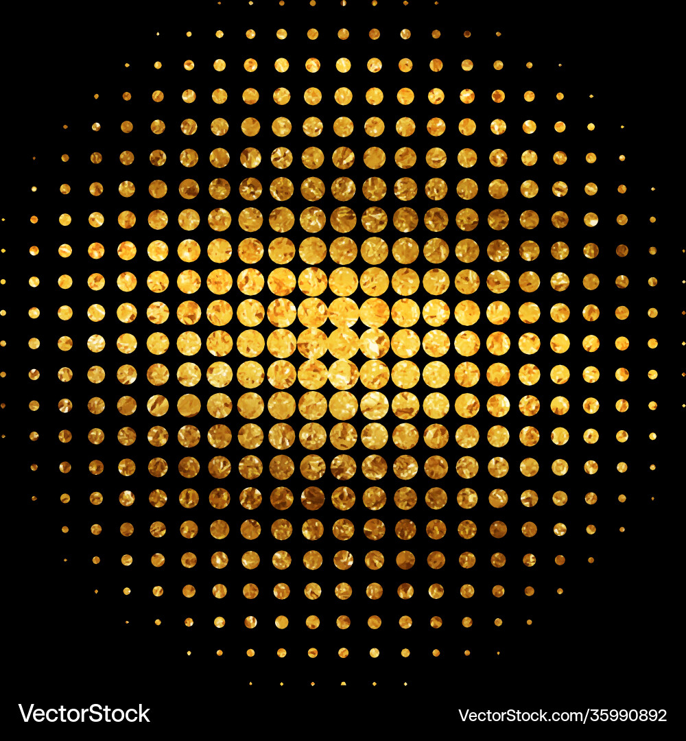 Gold mosaic abstract Royalty Free Vector Image