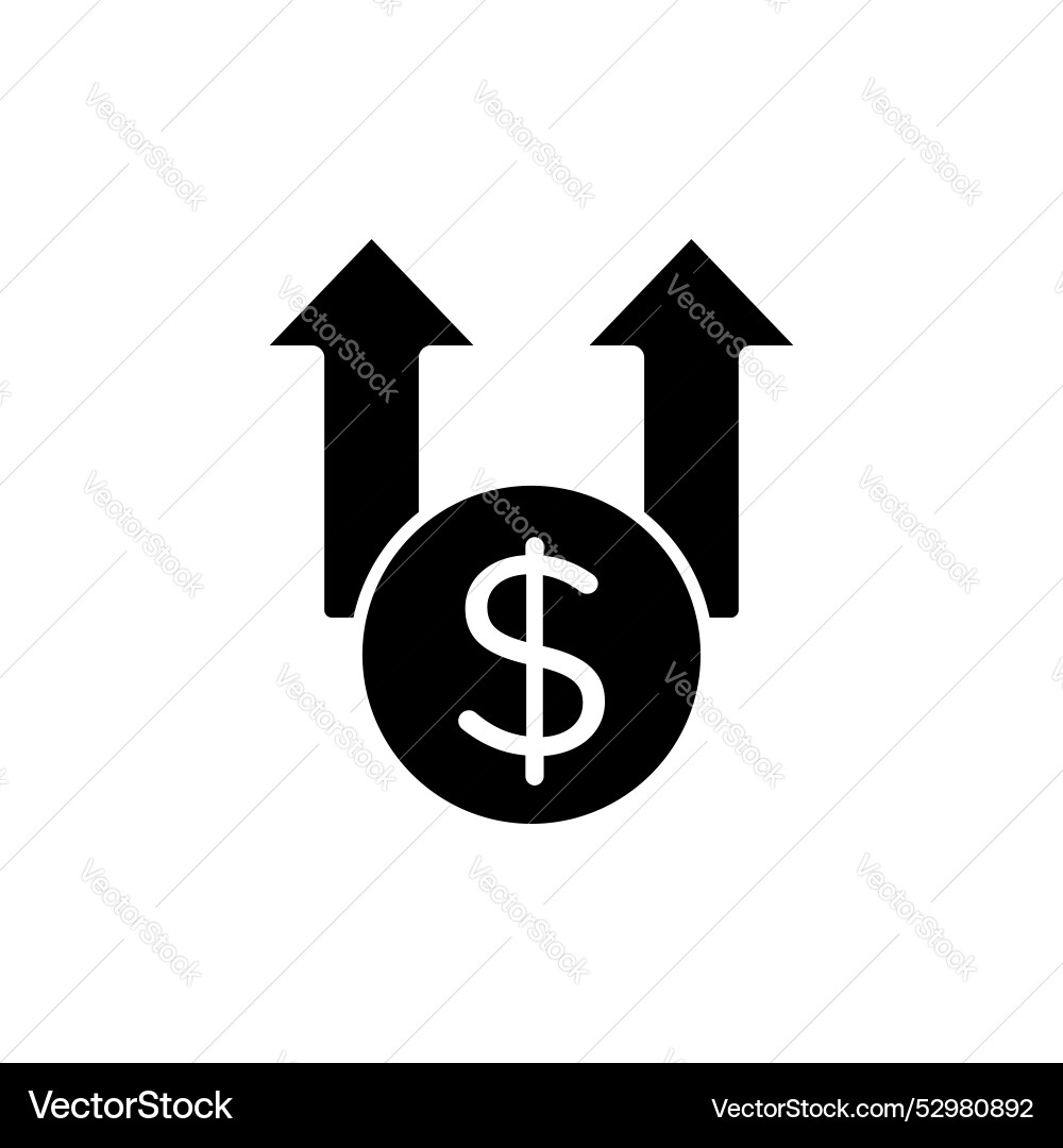 High revenue icon set margin growth pension Vector Image