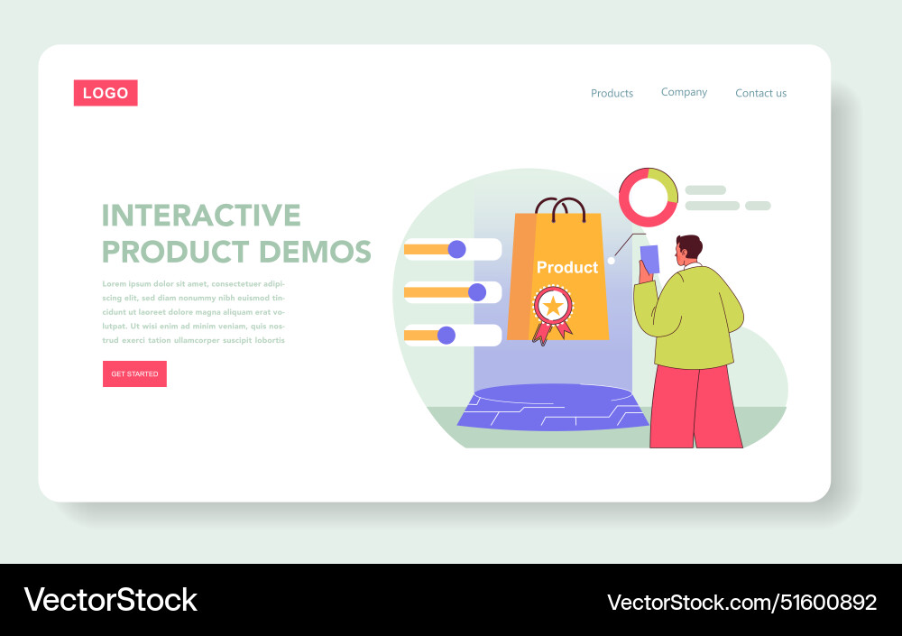 Immersive marketing flat Royalty Free Vector Image Immersive marketing flat Royalty Free Vector Image