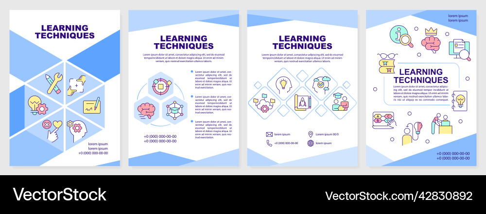 Learning techniques and principles brochure – Royalty-Free Vector ...