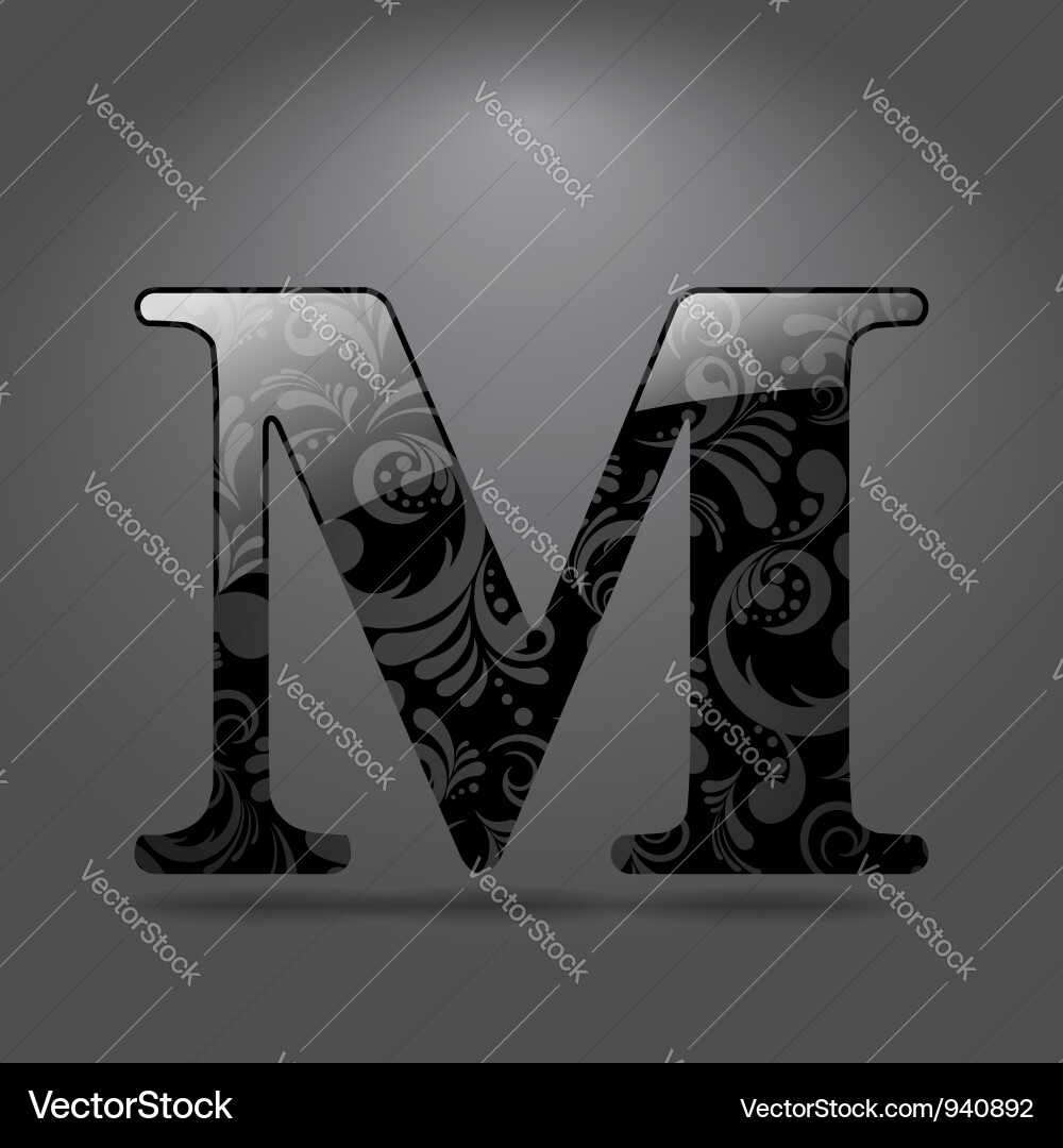Letter m Royalty Free Vector Image - VectorStock