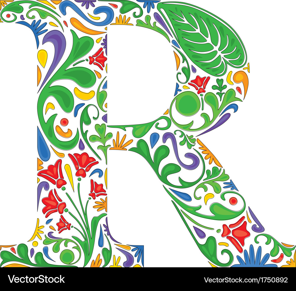 Letter r Royalty Free Vector Image - VectorStock