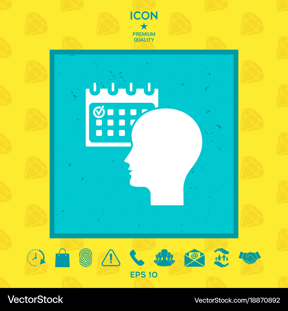 Planning time management person with calendar Vector Image