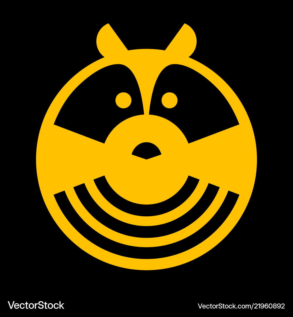 Raccoon logo Royalty Free Vector Image - VectorStock