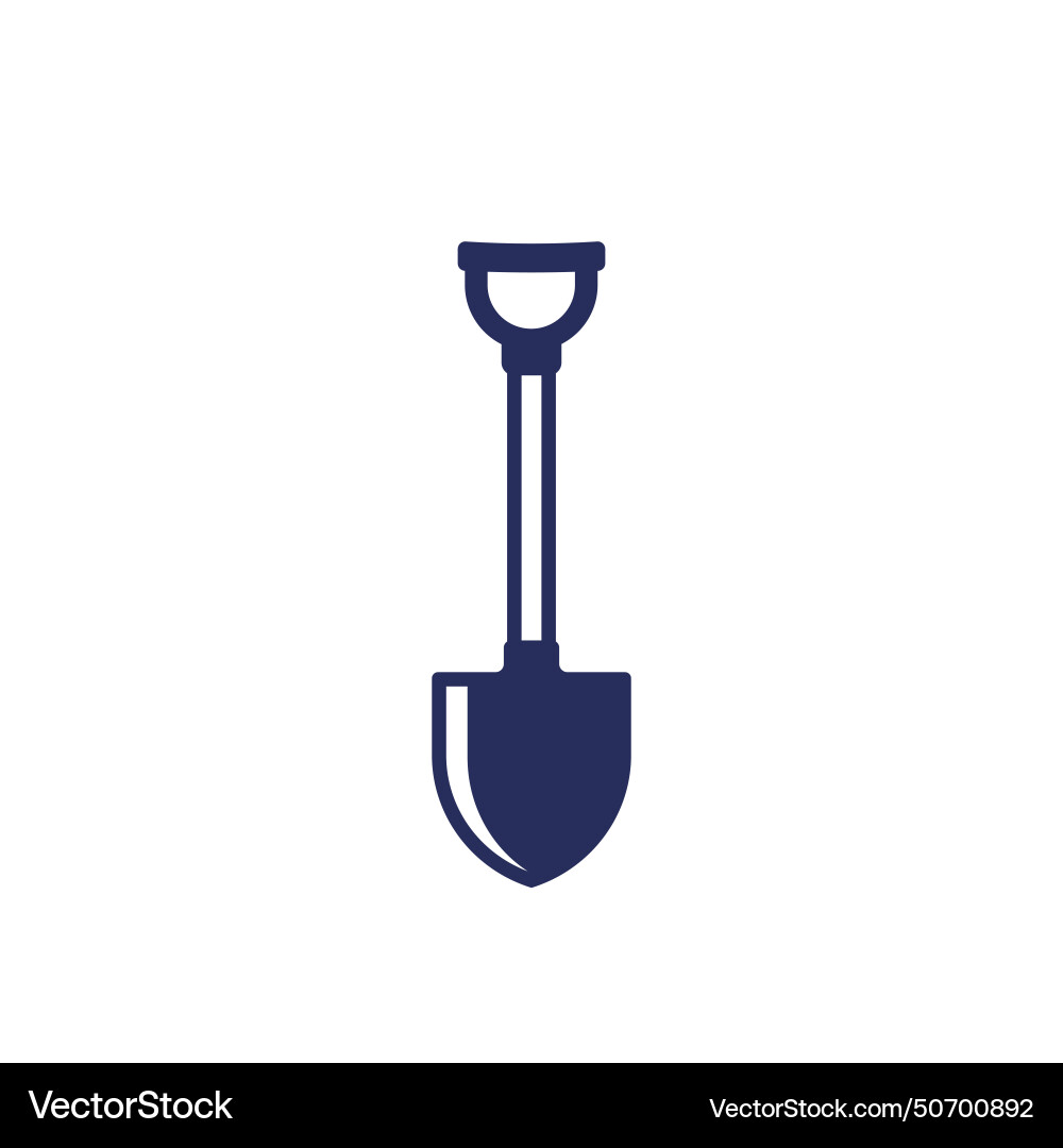 Shovel icon on white Royalty Free Vector Image