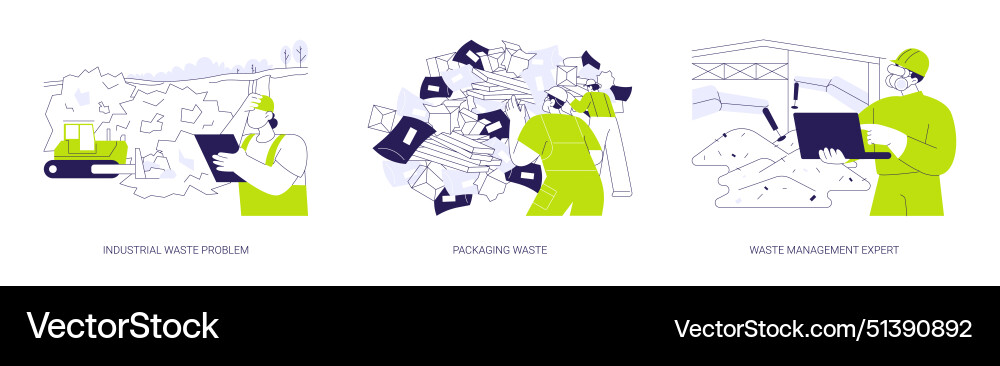 Waste disposal factory abstract concept Royalty Free Vector