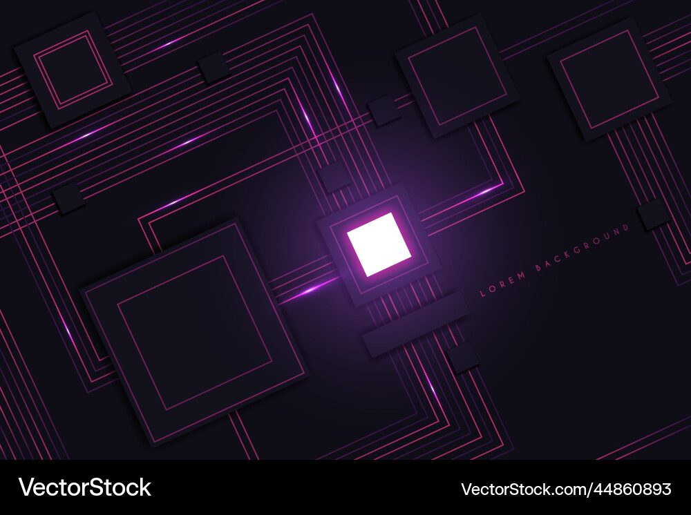 Abstract technology pattern background with glow Vector Image