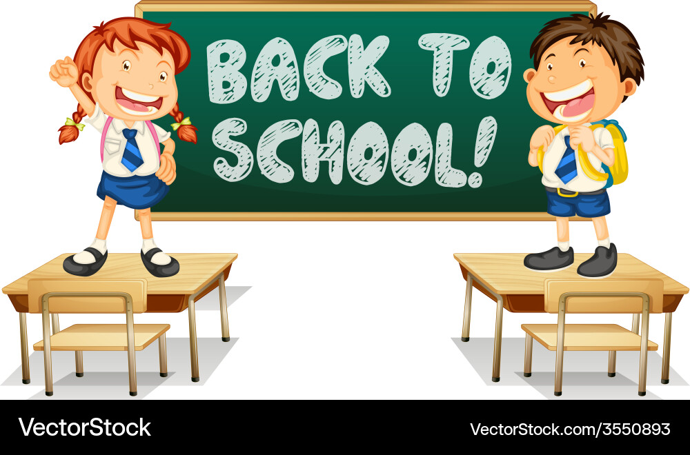 Back to School Classroom Scene Royalty Free Vector Image