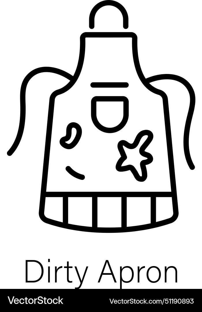 Dirty apron Royalty Free Vector Image - VectorStock