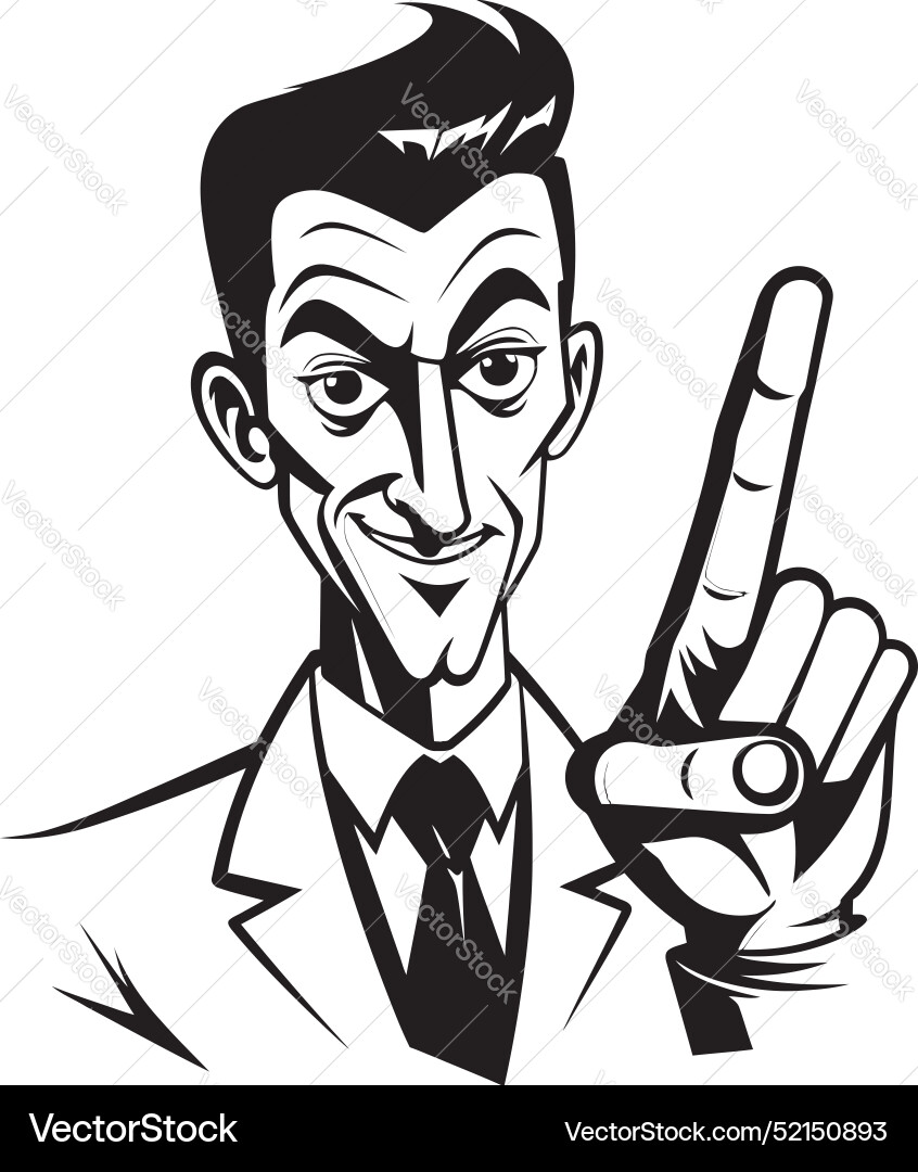 Dynamic direction cartoon finger graphic Vector Image