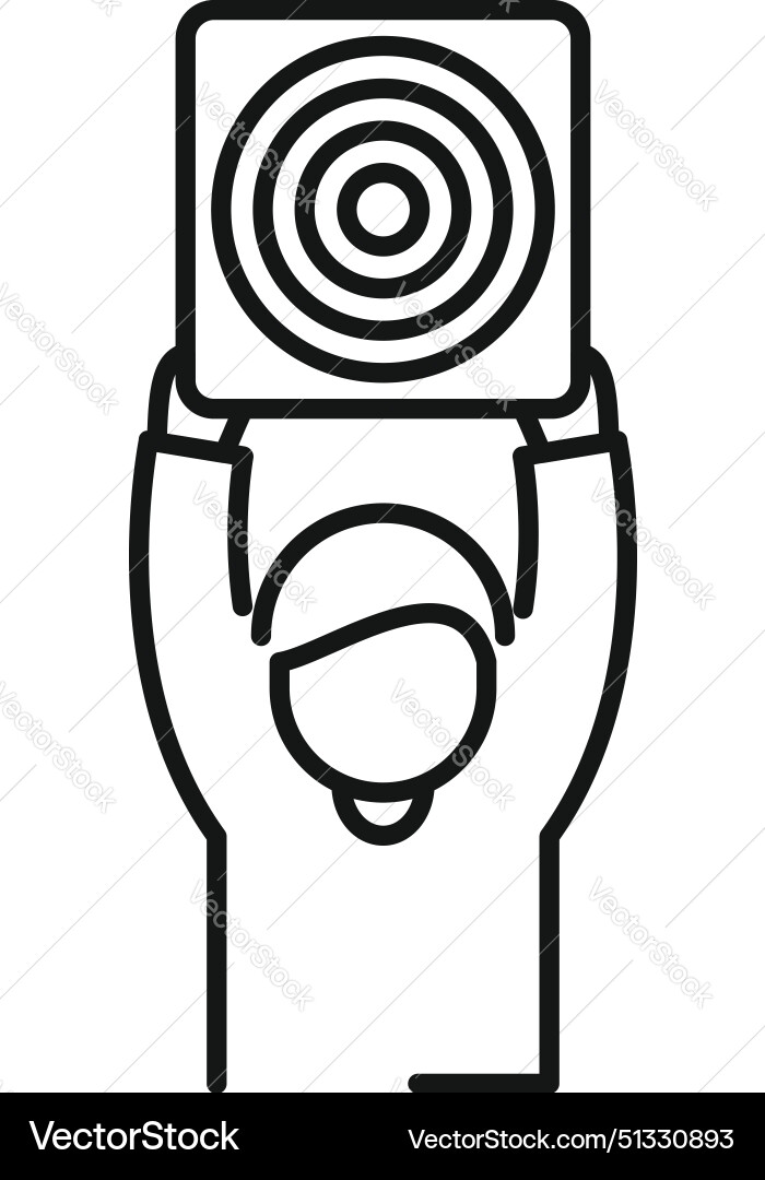 Hand holding hypnosis pattern icon Royalty Free Vector Image