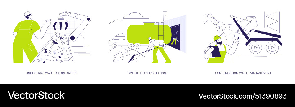 Industrial waste management abstract concept Vector Image
