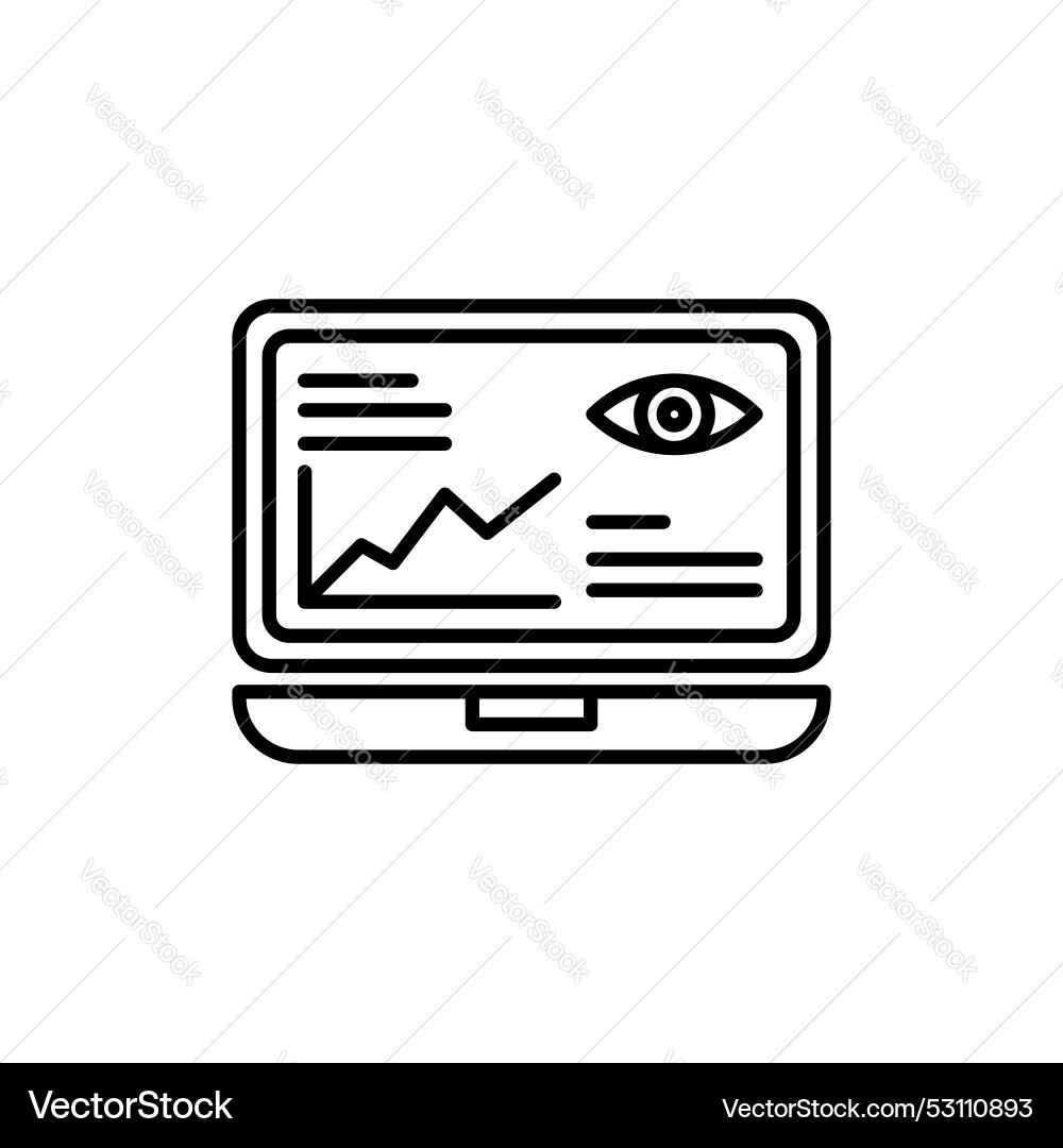 Monitoring icon Royalty Free Vector Image - VectorStock