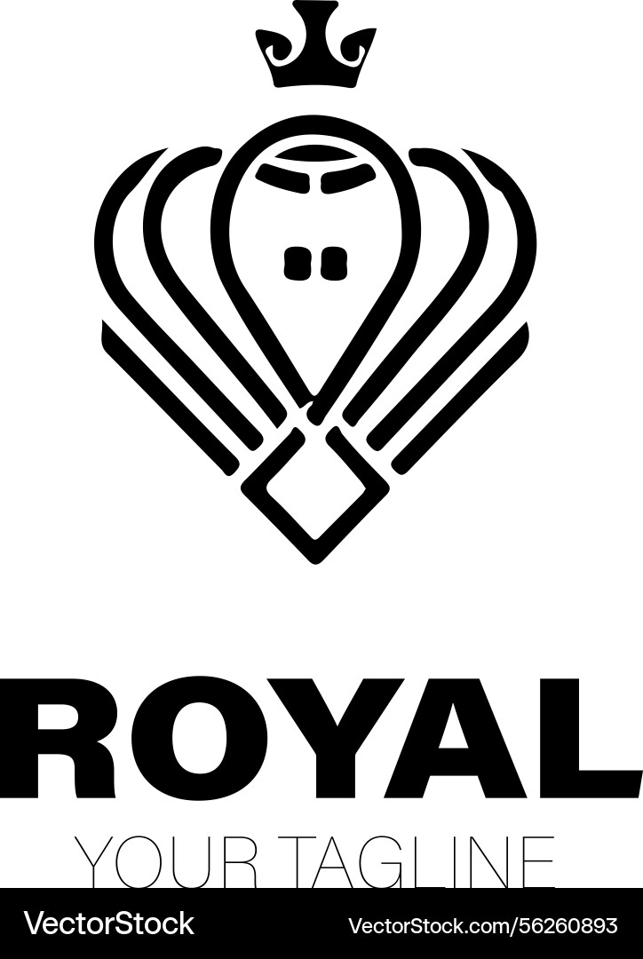 Ninja logo design brand Royalty Free Vector Image