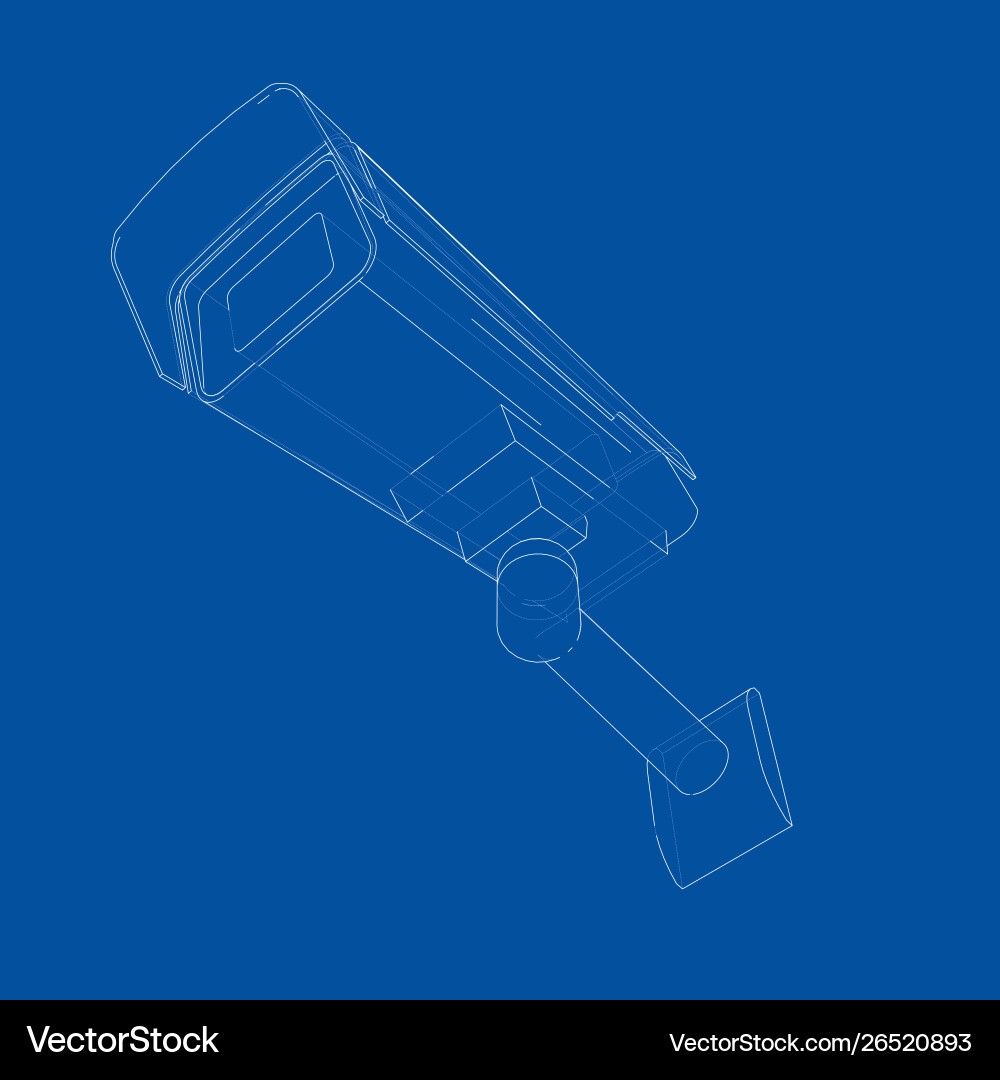 Outline cctv camera security Royalty Free Vector Image