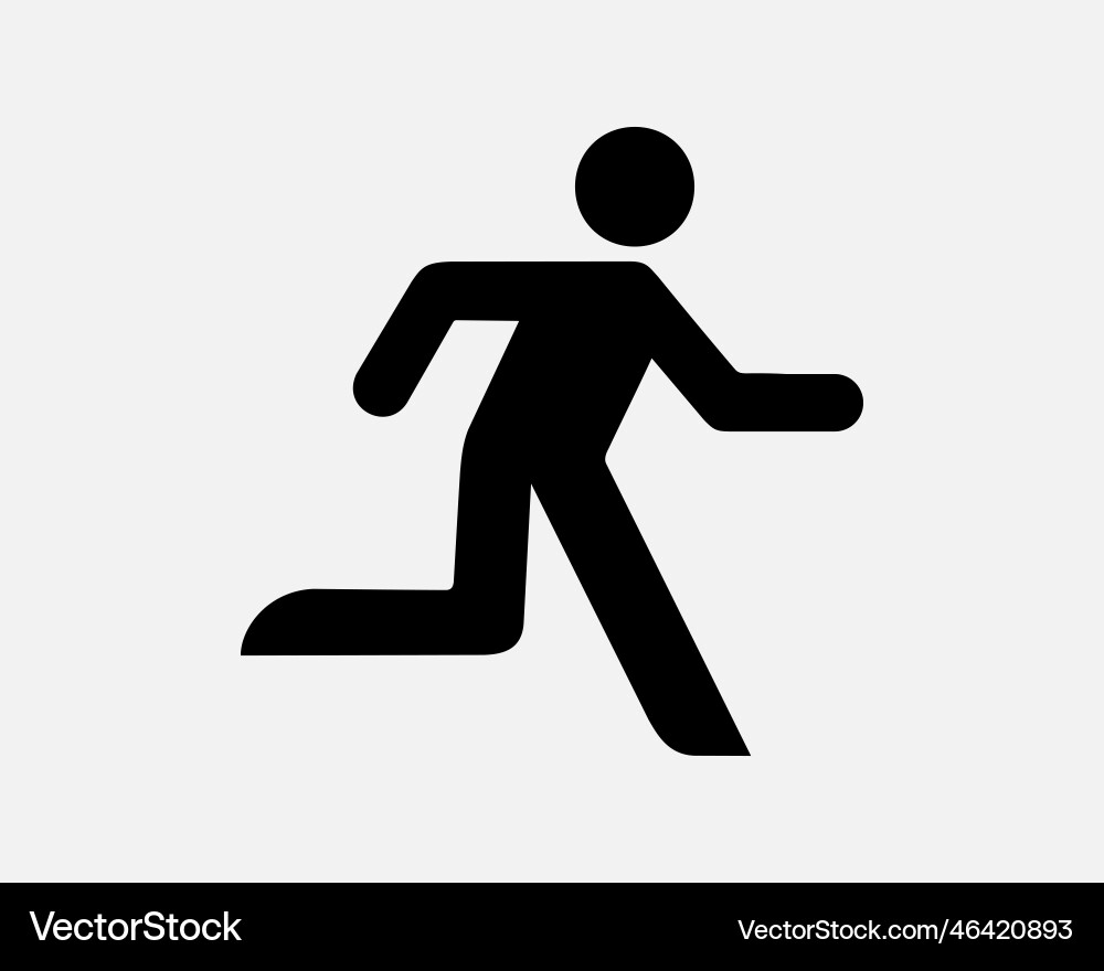 Running Man Icon - Sprinting Royalty Free Vector Image