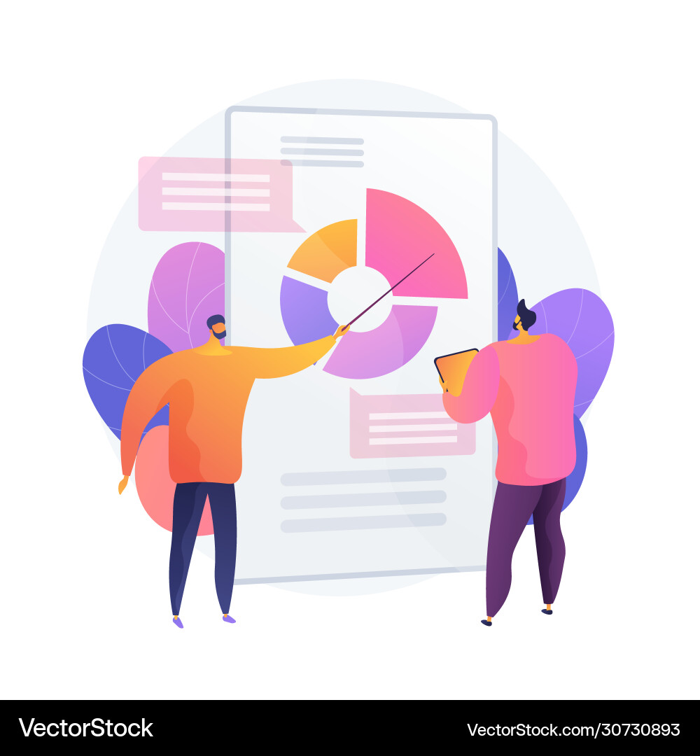 Statistics data analysis concept metaphor Vector Image