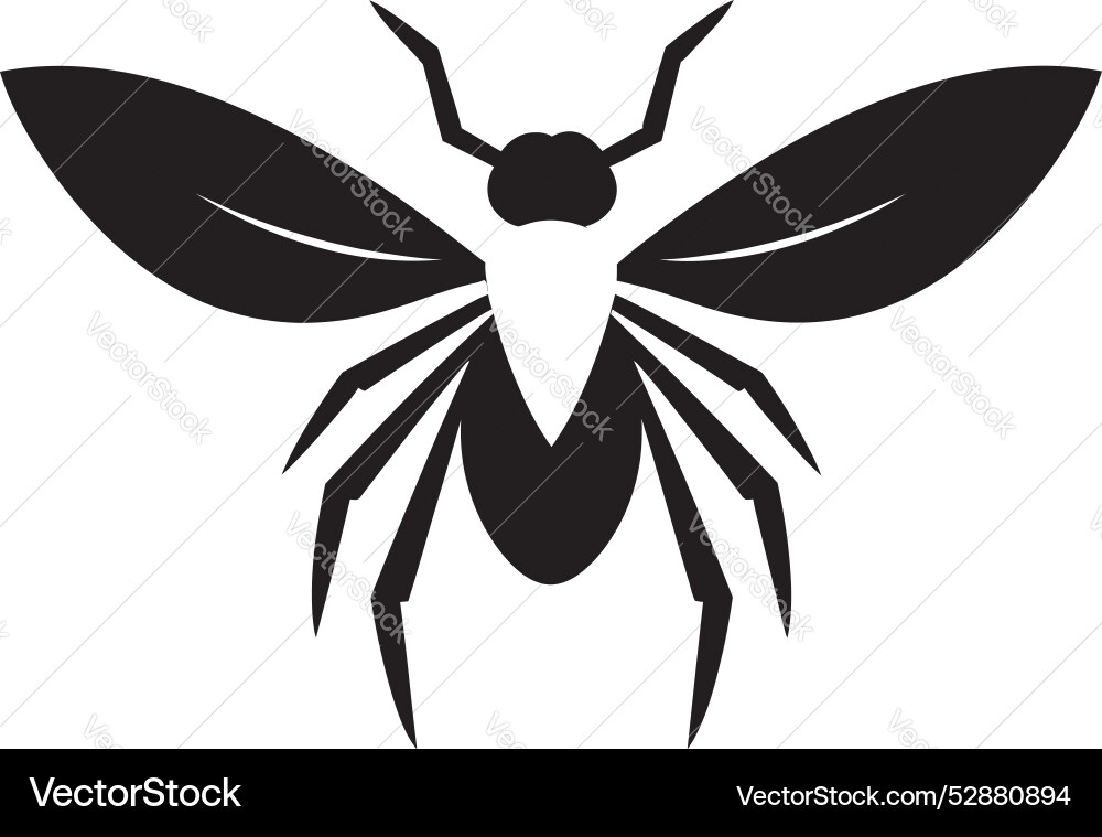 Black tarantula hawk signature wasp monarch Vector Image
