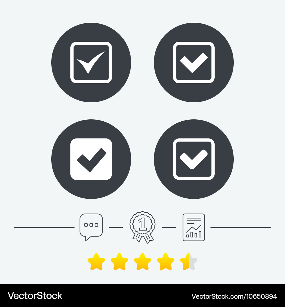 Checkmark and Confirmation Icons Royalty Free Vector Image