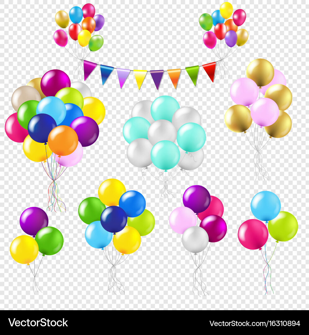 Colorful Balloons Set Royalty Free Vector Image