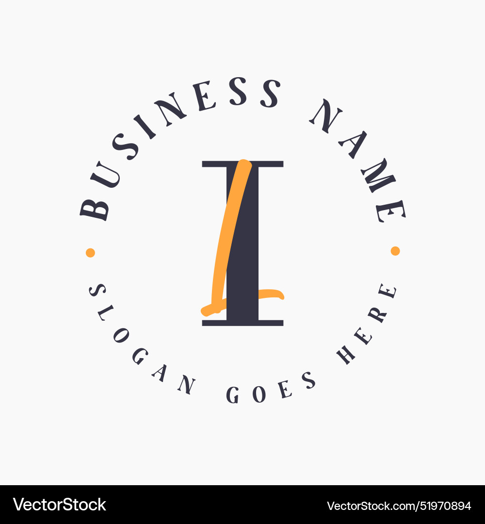 Elegant letter il initials logo for corporate Vector Image