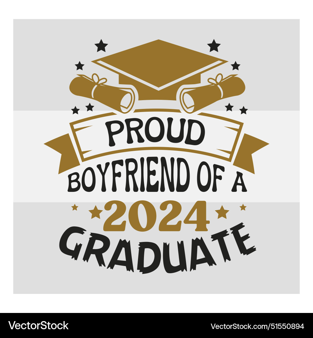 Proud Freund eines 2024 Absolventen svg Lizenzfreier Vektor