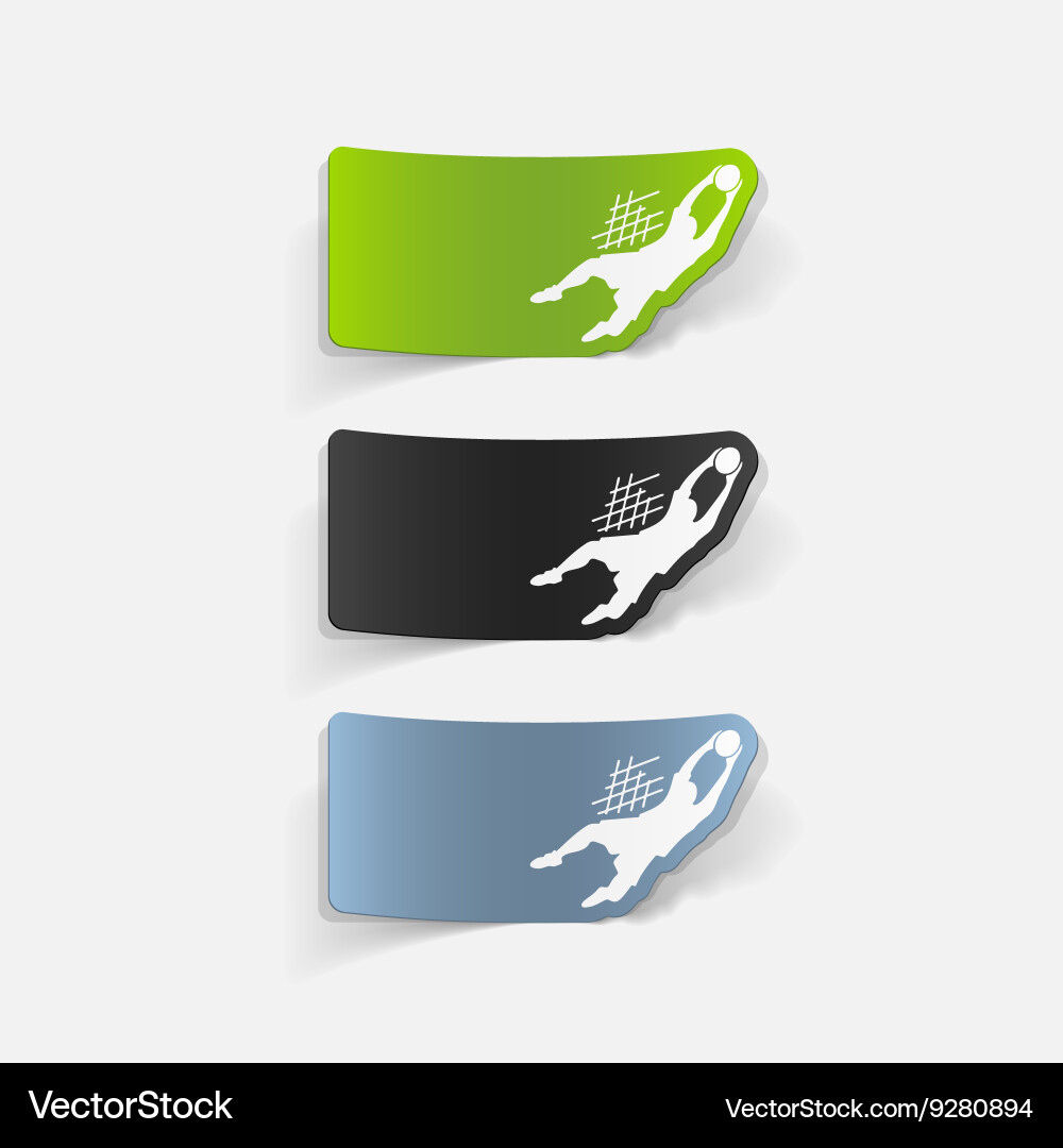 Realistic design element goalkeeper Royalty Free Vector
