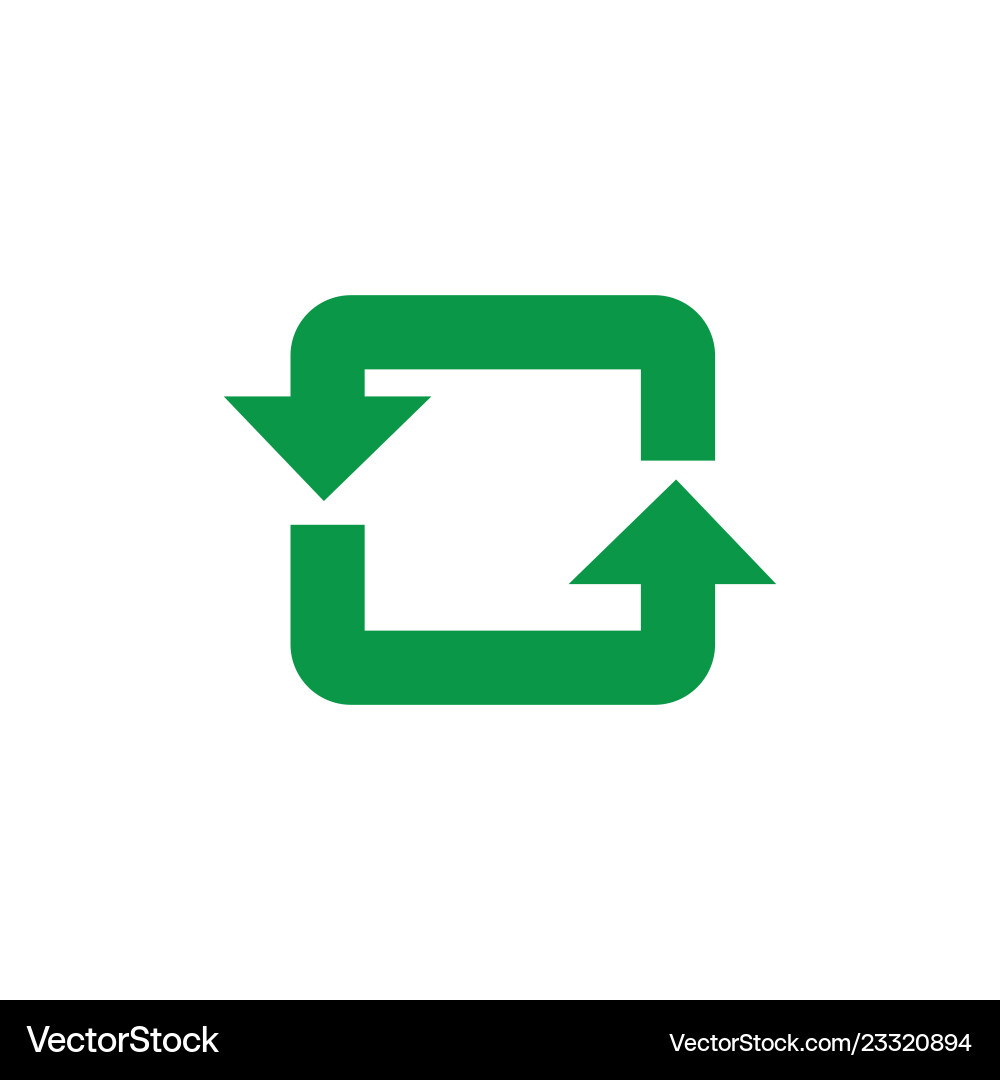 Recycle and reuse symbol with green arrows Vector Image