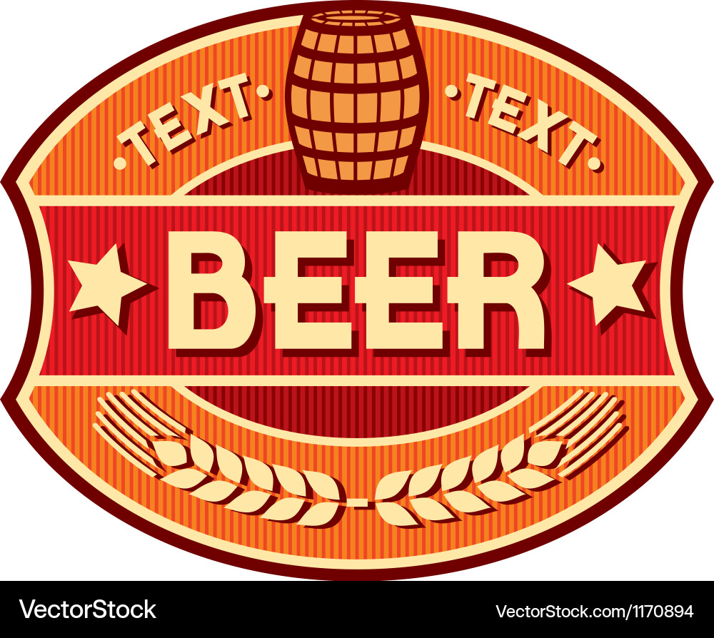 Retro Beer Label Royalty Free Vector Image - VectorStock