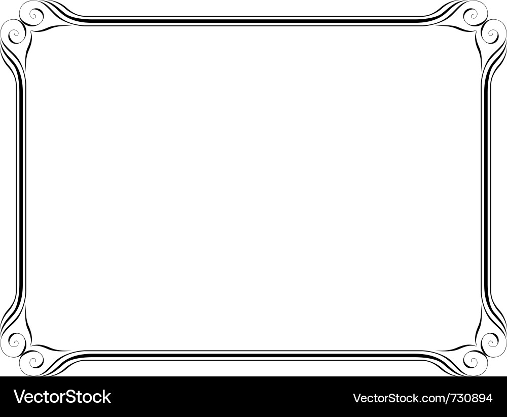 Simple ornamental decorative frame Royalty Free Vector Image
