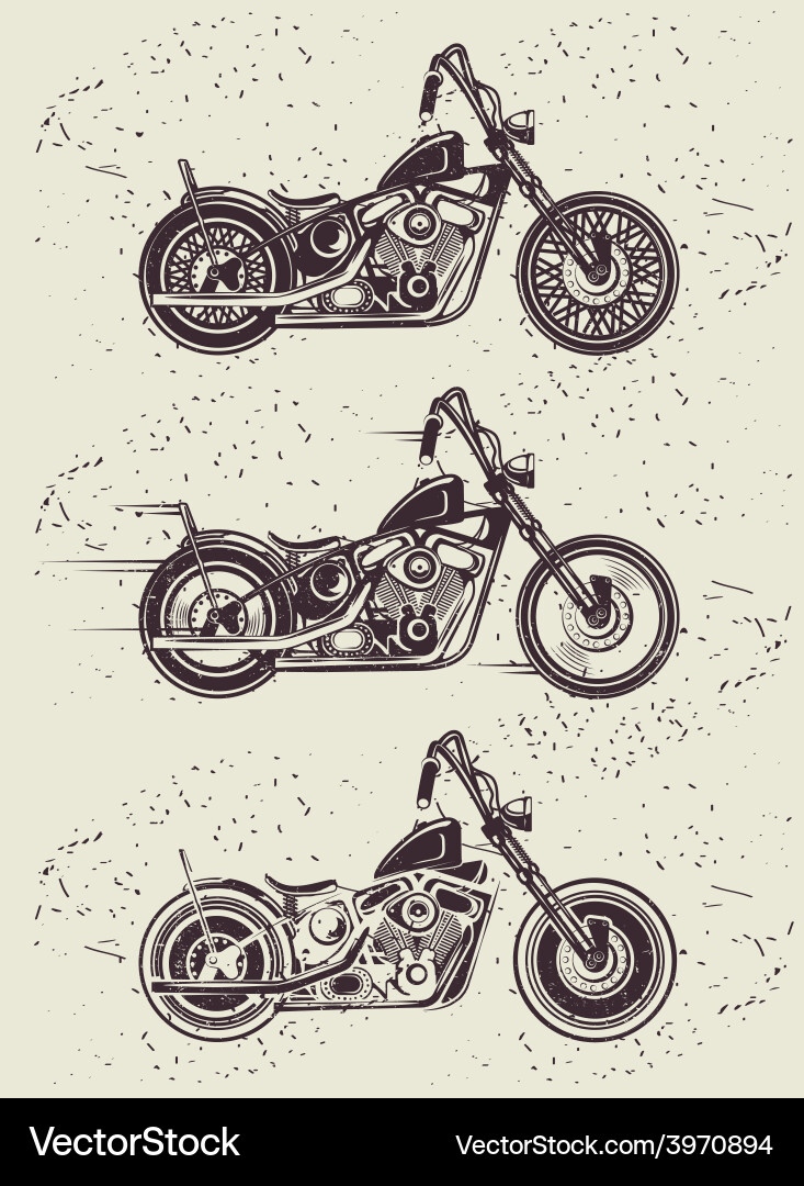 Vintage Motorcycle Badges Collection Royalty Free Vector