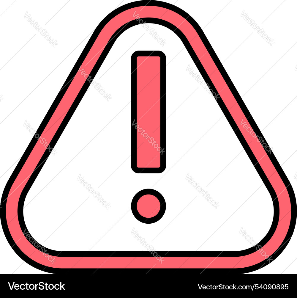 Alert line filled icon design Royalty Free Vector Image