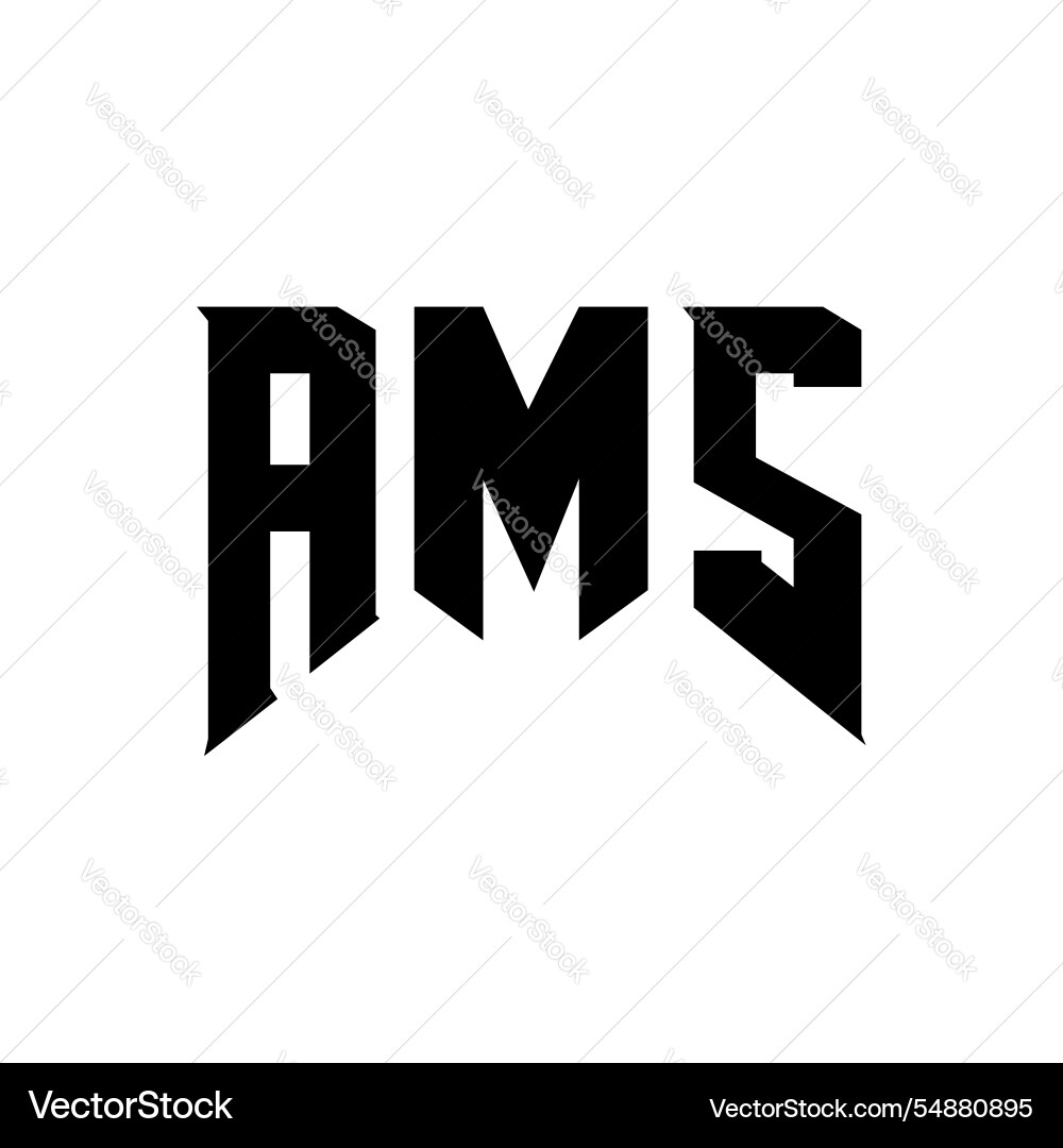 Ams letter logo design for technology company Vector Image