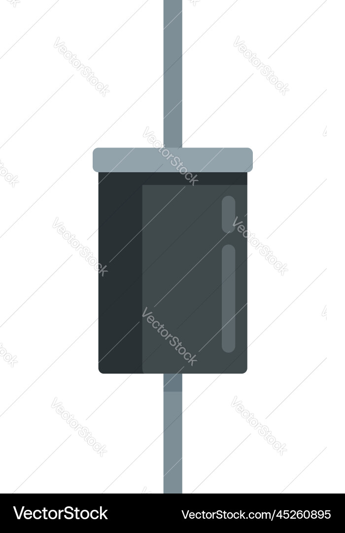 Computer diode icon flat semiconductor Royalty Free Vector