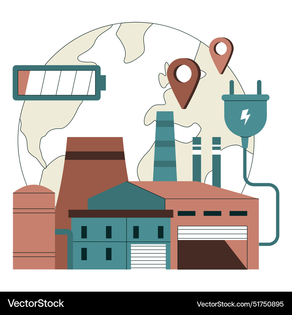 Fossil fuel energy dependency reliance on Vector Image
